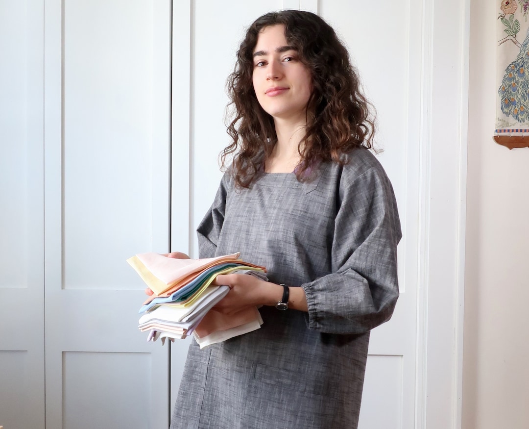 SALE Japanese Kappogi Apron Smock With 3/4 Sleeves and Elastic Cuffs, 100% Cotton, Many Sizes - Etsy