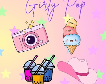 Girly Pop Coloring Book - Etsy
