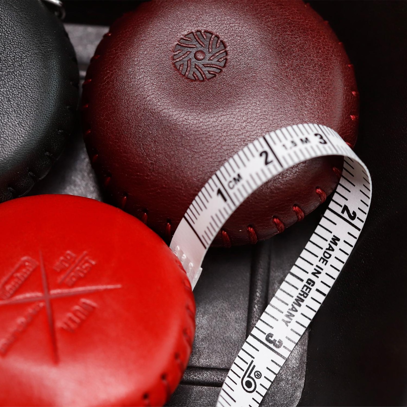 Retractable Measuring Tape Handmade Leather Sewing Multi Color Genuine ...