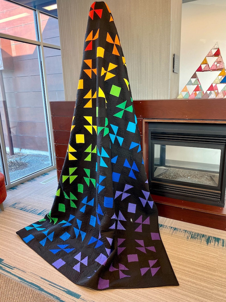 PDF Pattern Vivid Prism Quilt King/queen Size: - Etsy