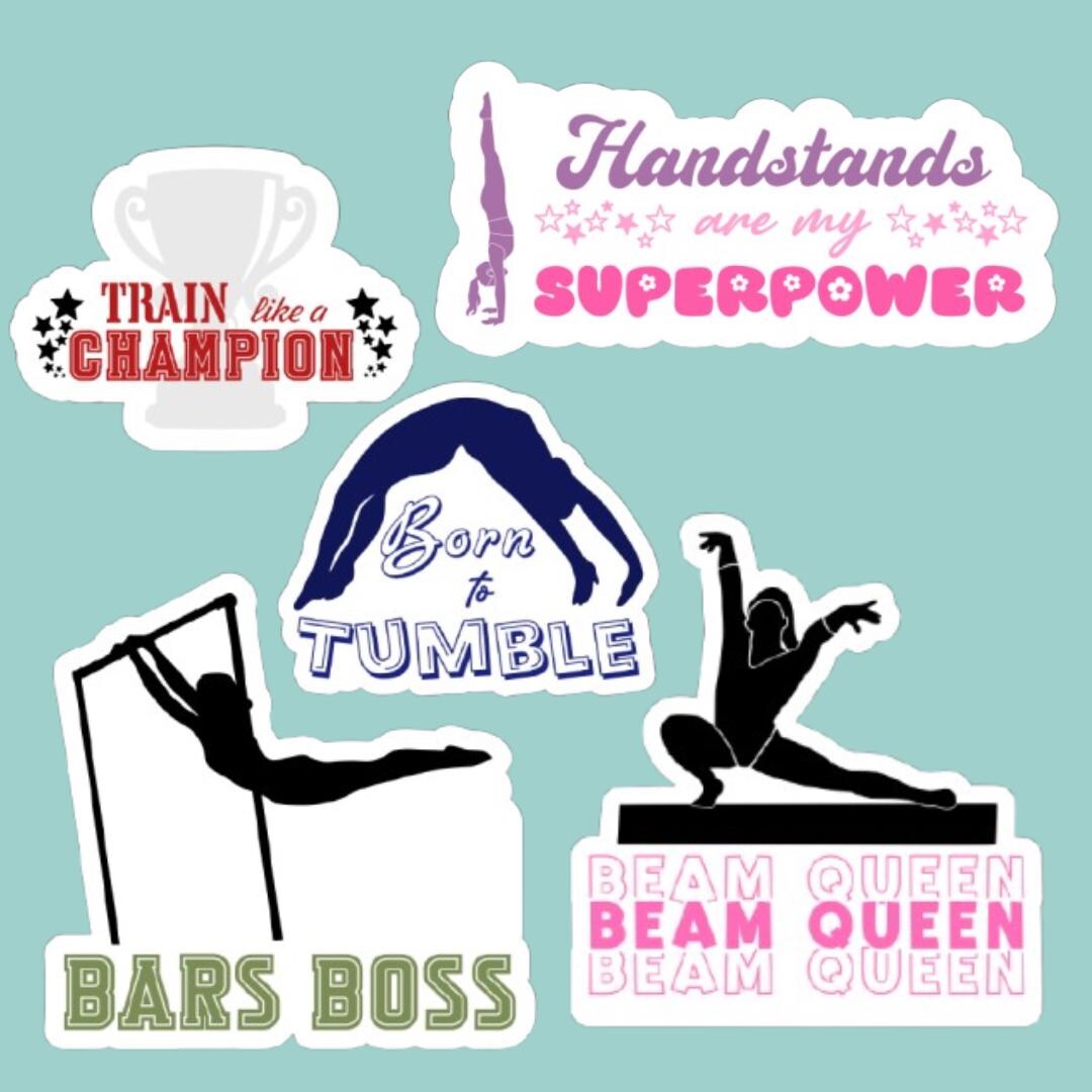 Artistic Gymnastics Stickers Beam Bars Handstand Champion Gymnast - Etsy