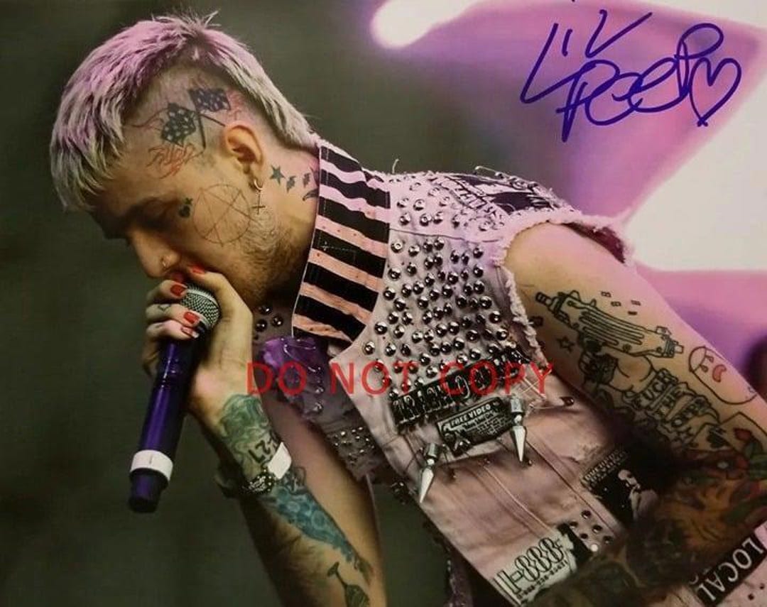 Lil Peep Rapper SIGNED Reprint 11x14 Poster Photo Autographed RP 1 - Etsy