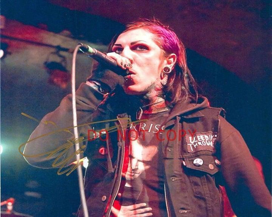 Chris Motionless Motionless in White SIGNED Reprint 8x10 Photo ...