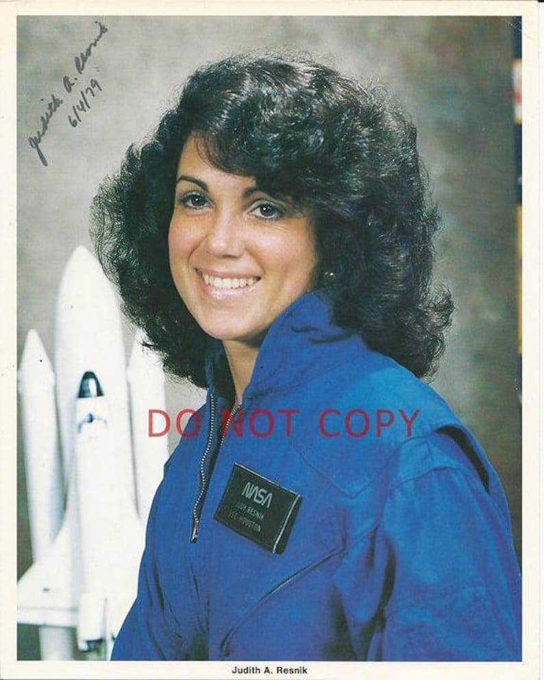 Judith Resnick Astronaut Space Shuttle Challenger SIGNED Reprint 8x10 ...