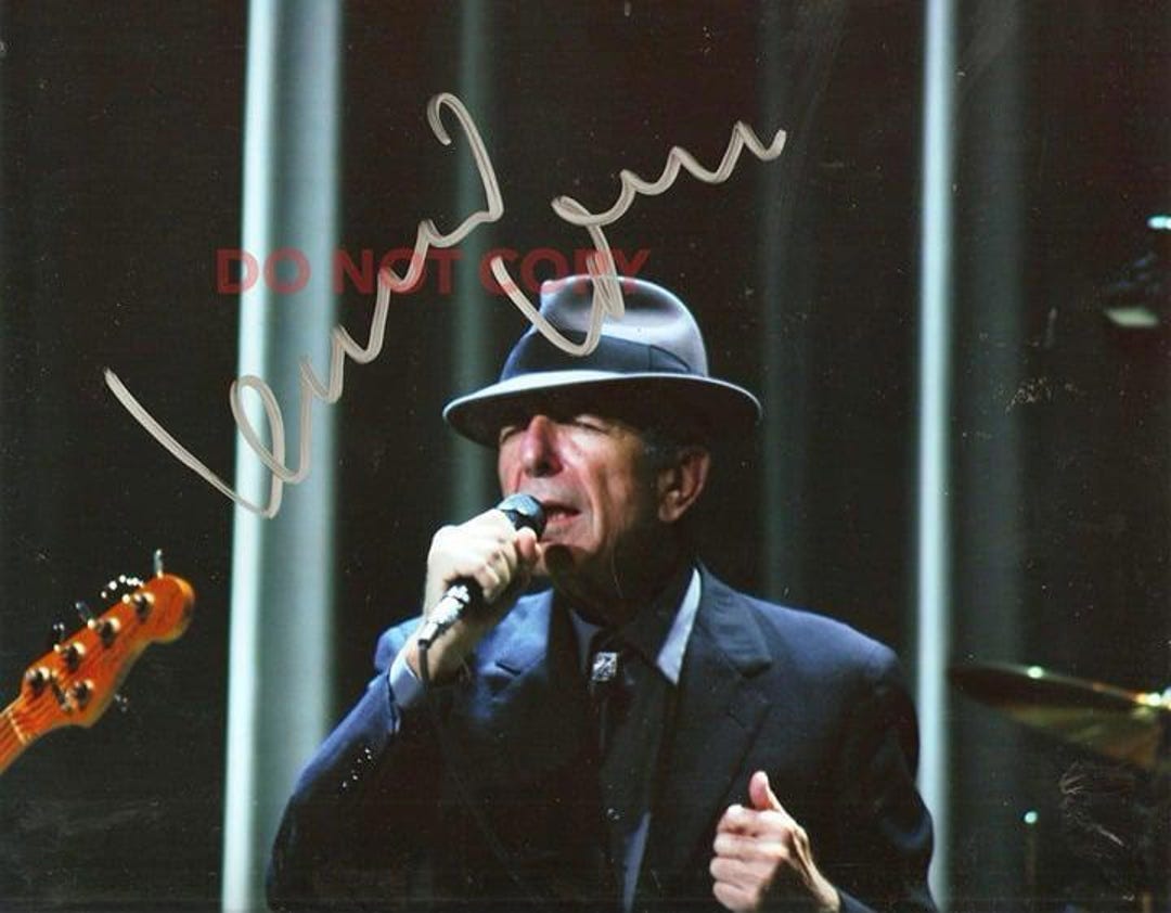 Leonard Cohen Signed Reprint 8x10 Photo Autographed RP - Etsy