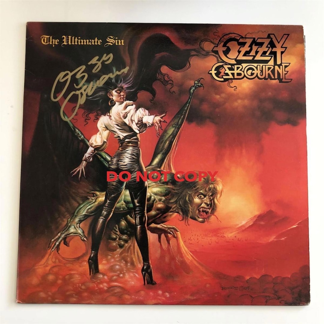 Ozzy Osbourne SIGNED Reprint 12x12 the Ultimate Sin Album Autographed RP - Etsy