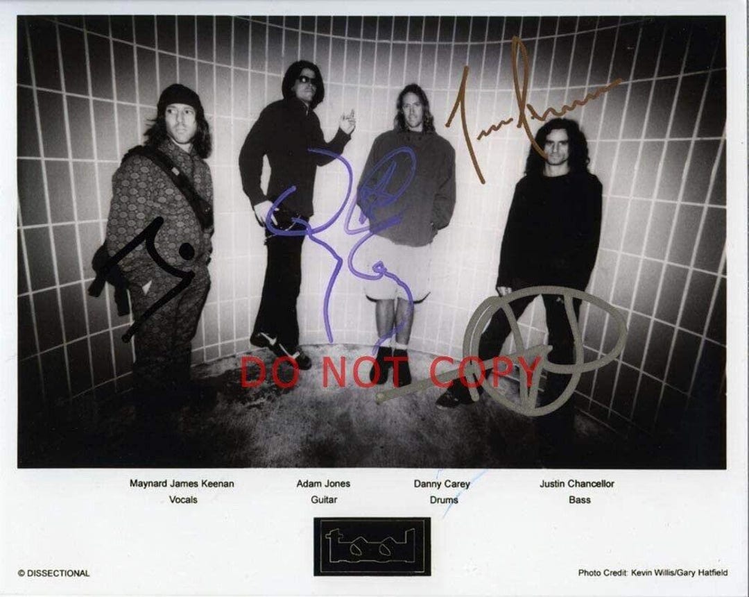 TOOL Rock Band SIGNED Reprint 8x10 Photo 2 Autographed RP Keenan James ...