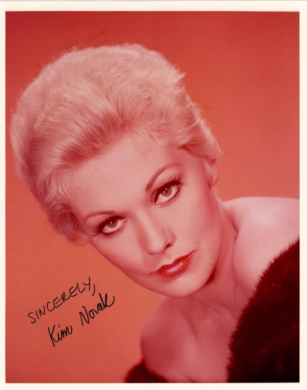 Kim Novak Legendary Actress 1950's REAL Hand SIGNED Autographed 8x10 ...