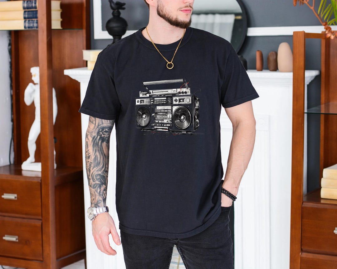 Comfort Color Ghetto Blaster Hip Hop T-shirt, 80's 90's Street Gangster ...