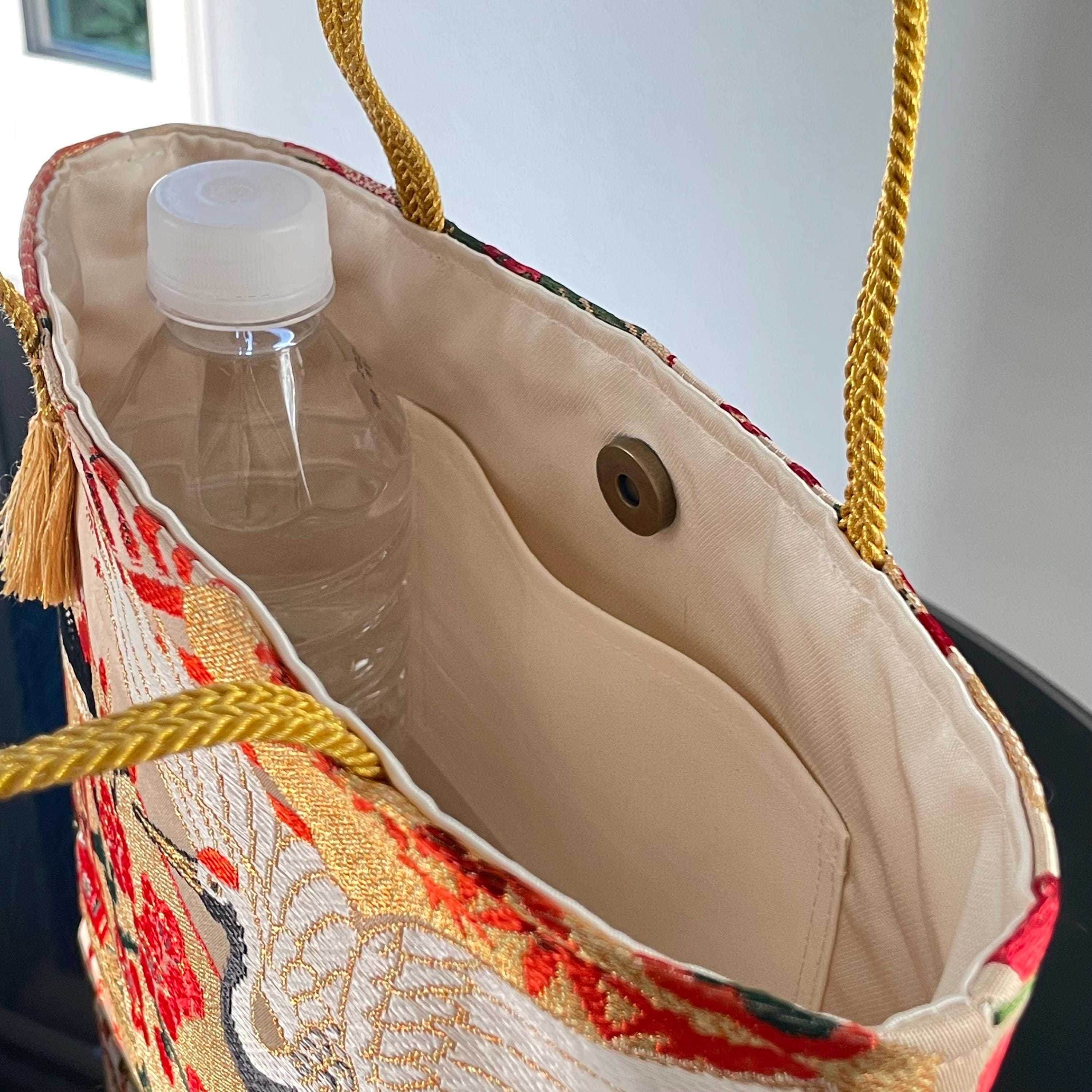 Obi Remake Silk Bag | Crane & Carriage | Elegant Design,upcycled Kimono ...