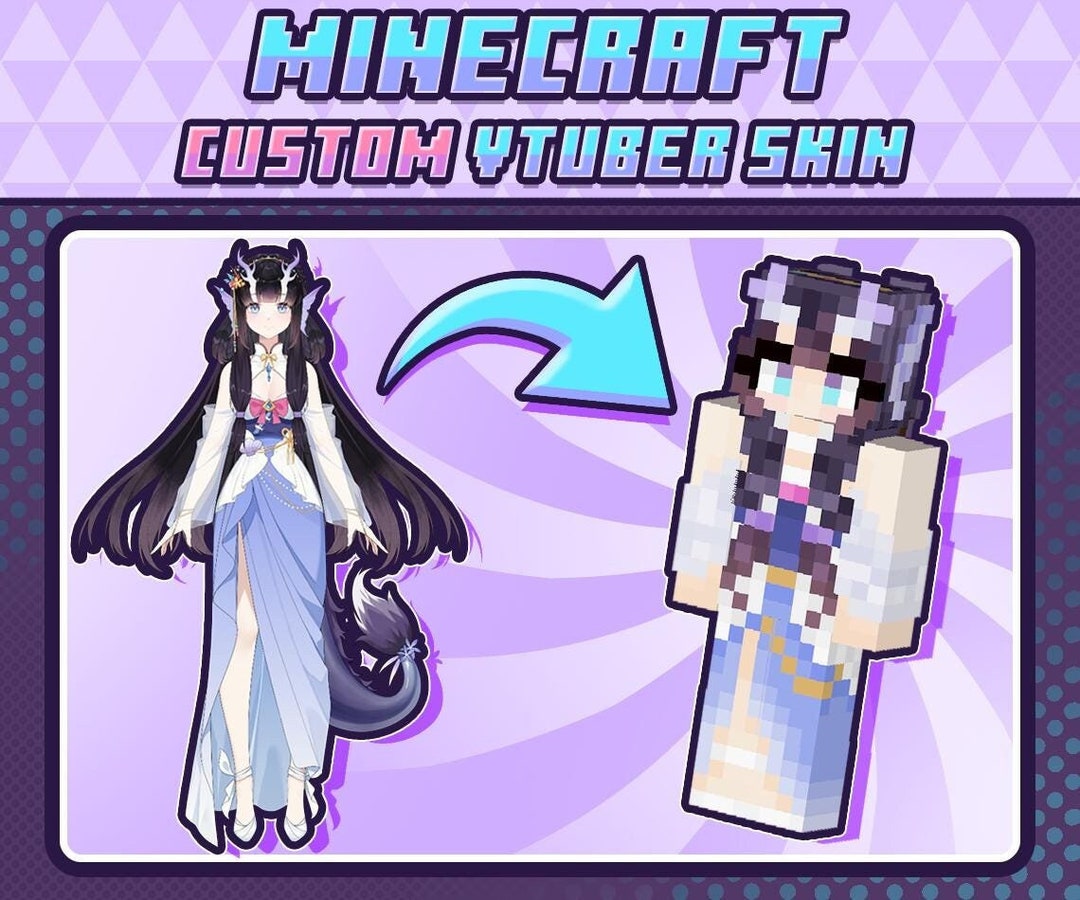 Custom Minecraft Skin | Vtuber, Furry, Therian, Pngtuber, Youtuber ...