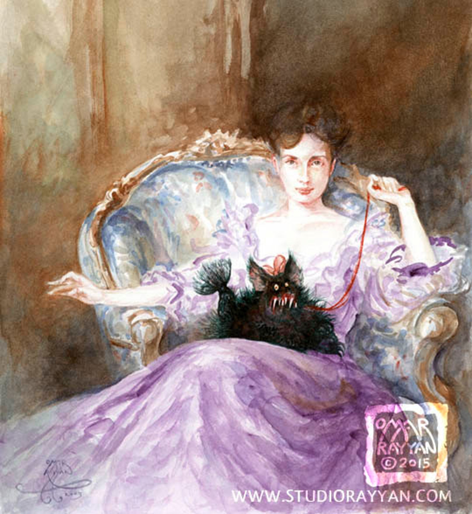 Fluffy (print) - Woman, Pet, Animal, Dog, Monster, Beauty and the Beast ...