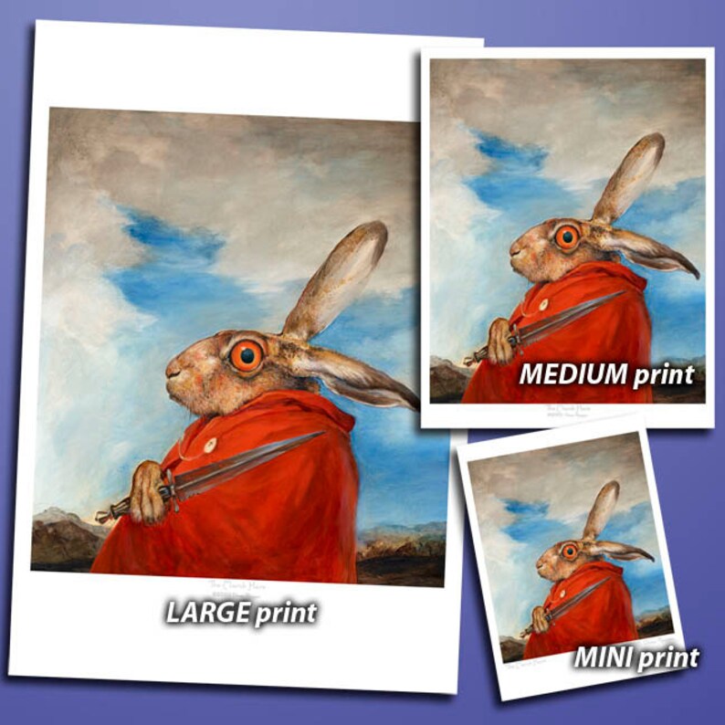 The March Hare print Ides of March Crazy Rabbit Bunny | Etsy