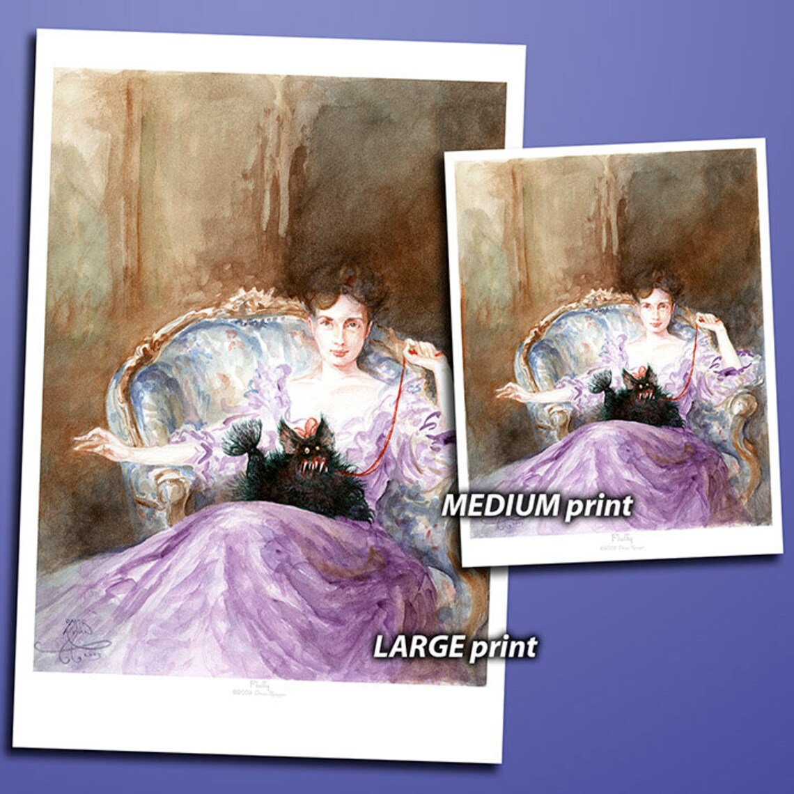 Fluffy (print) - Woman, Pet, Animal, Dog, Monster, Beauty and the Beast ...