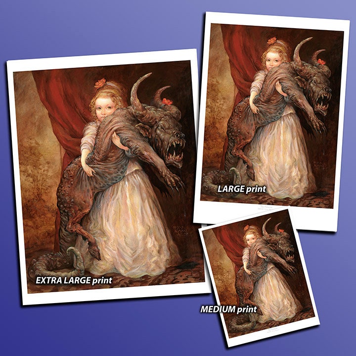 The Favorite print Little Girl Monster Pet Meme - Etsy UK