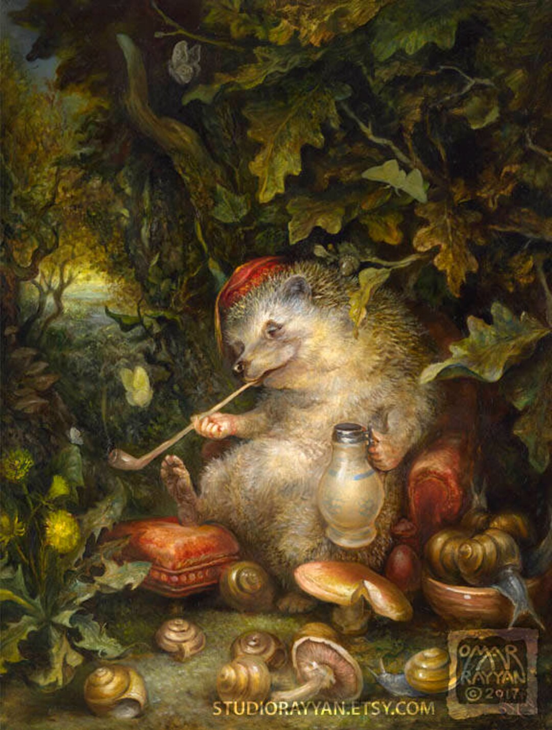 Ale and Snails (print) Hedgehog, Beer, Illustration, Bar Decor, Artwork ...