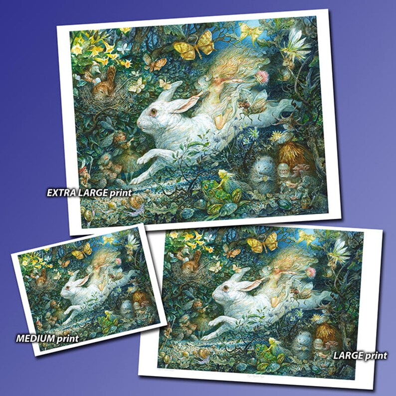 Run Rabbit Run print Fairy Tale Art Hare Magic - Etsy