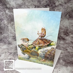 Turtle Race (greeting Card) - Turtles, Mice, Birthday Card, Gift Card ...