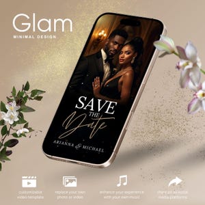 Digital Save the Date Template, Wedding Save the Date Invitation, Photo ...