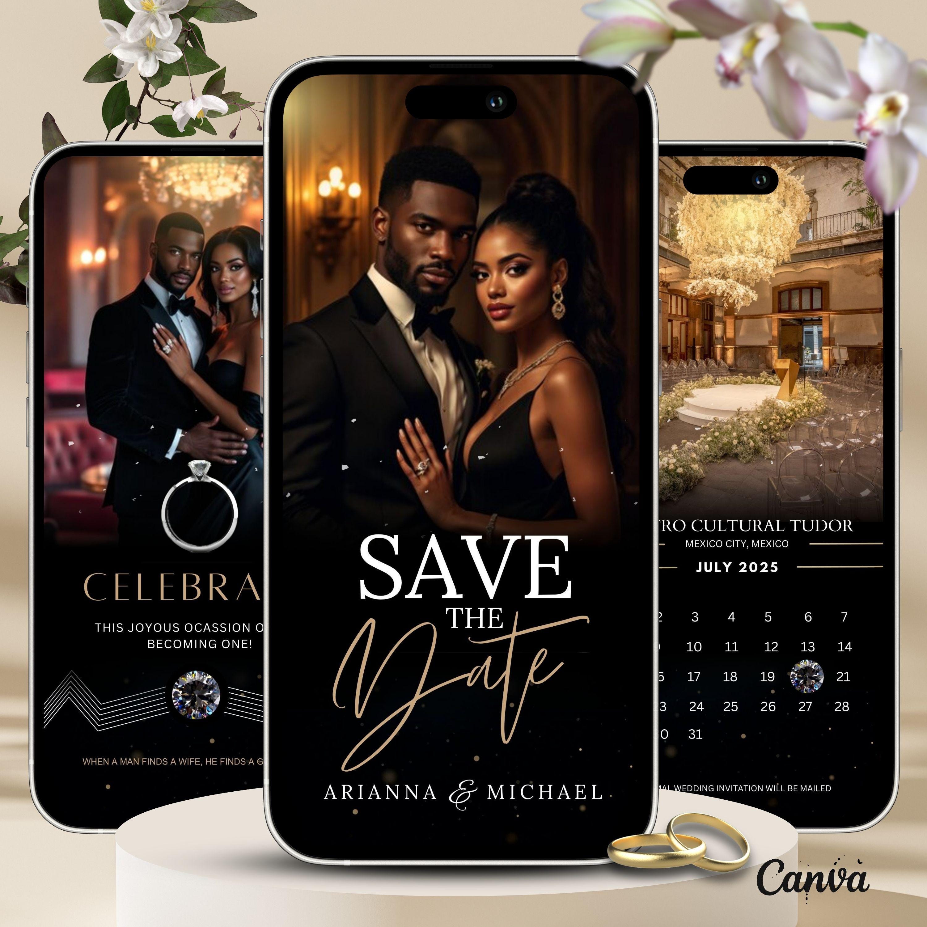 Digital Save the Date Template, Wedding Save the Date Invitation, Photo ...