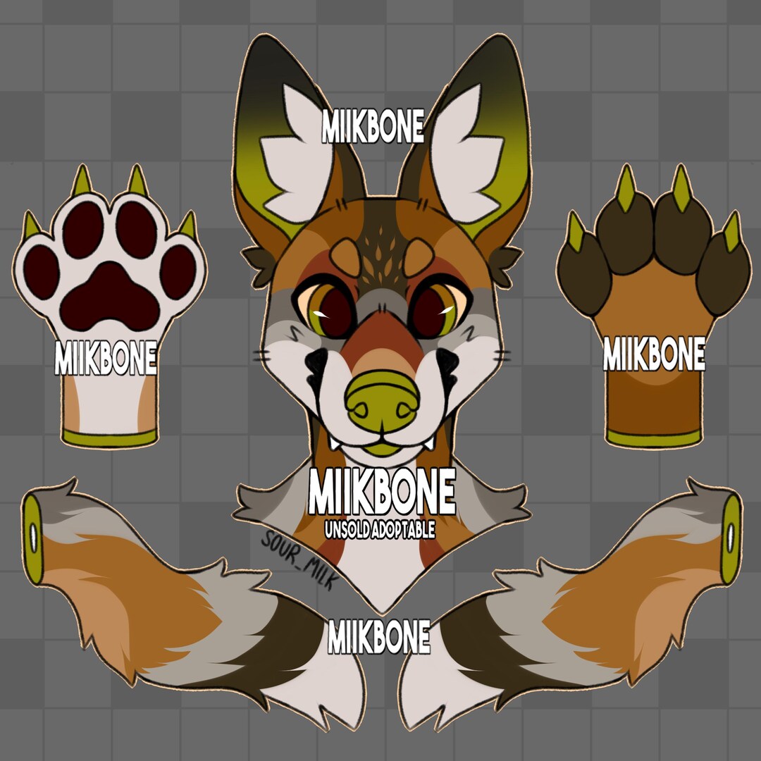 Partial Fursuit Design Jackal Anthro Furry Adoptable - Etsy