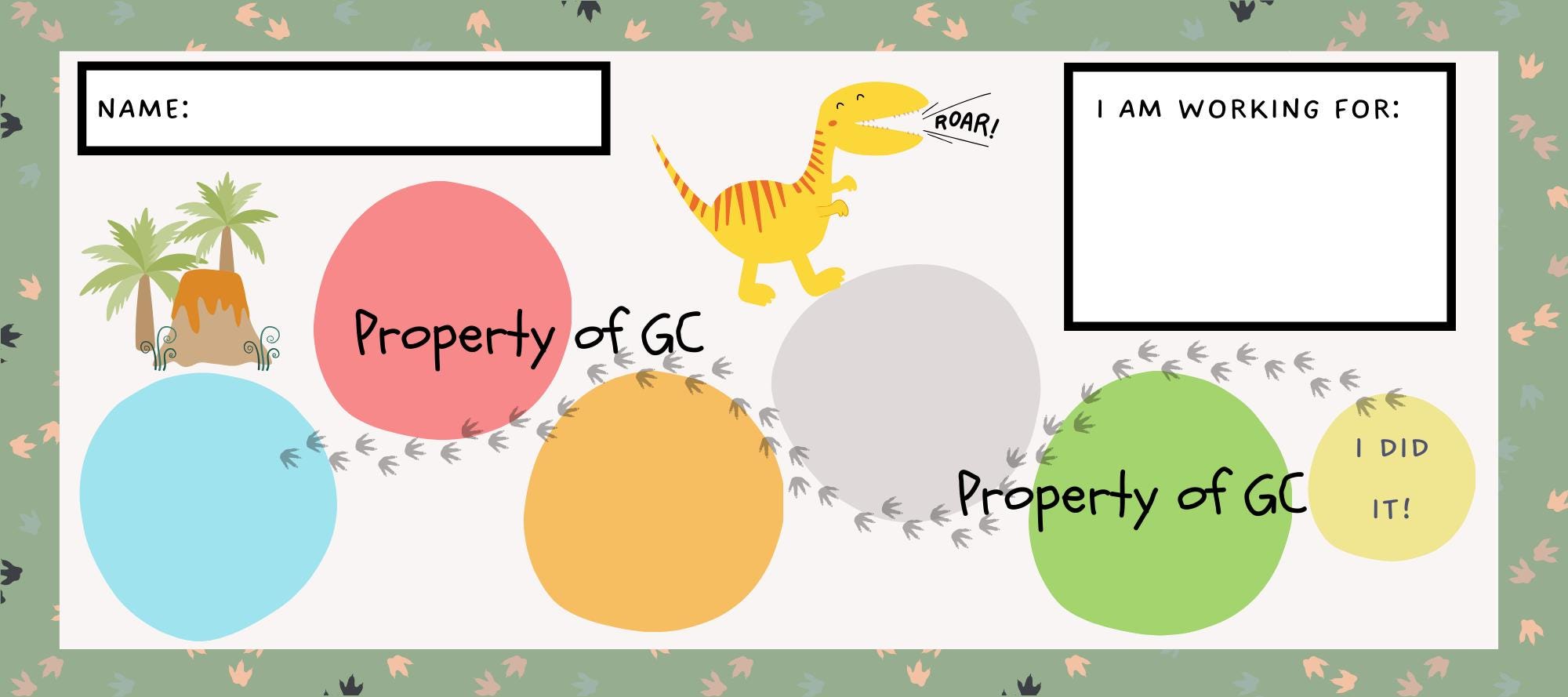 Printable Dinosaur Token Board Bundle With Reinforcers, Reward Chart ...