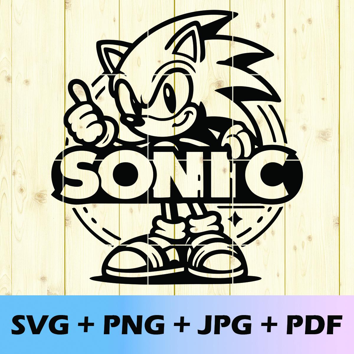 Sonic Svg / Png / Pdf / Jpg Digital Download Cricut / T-shirt / Laser ...