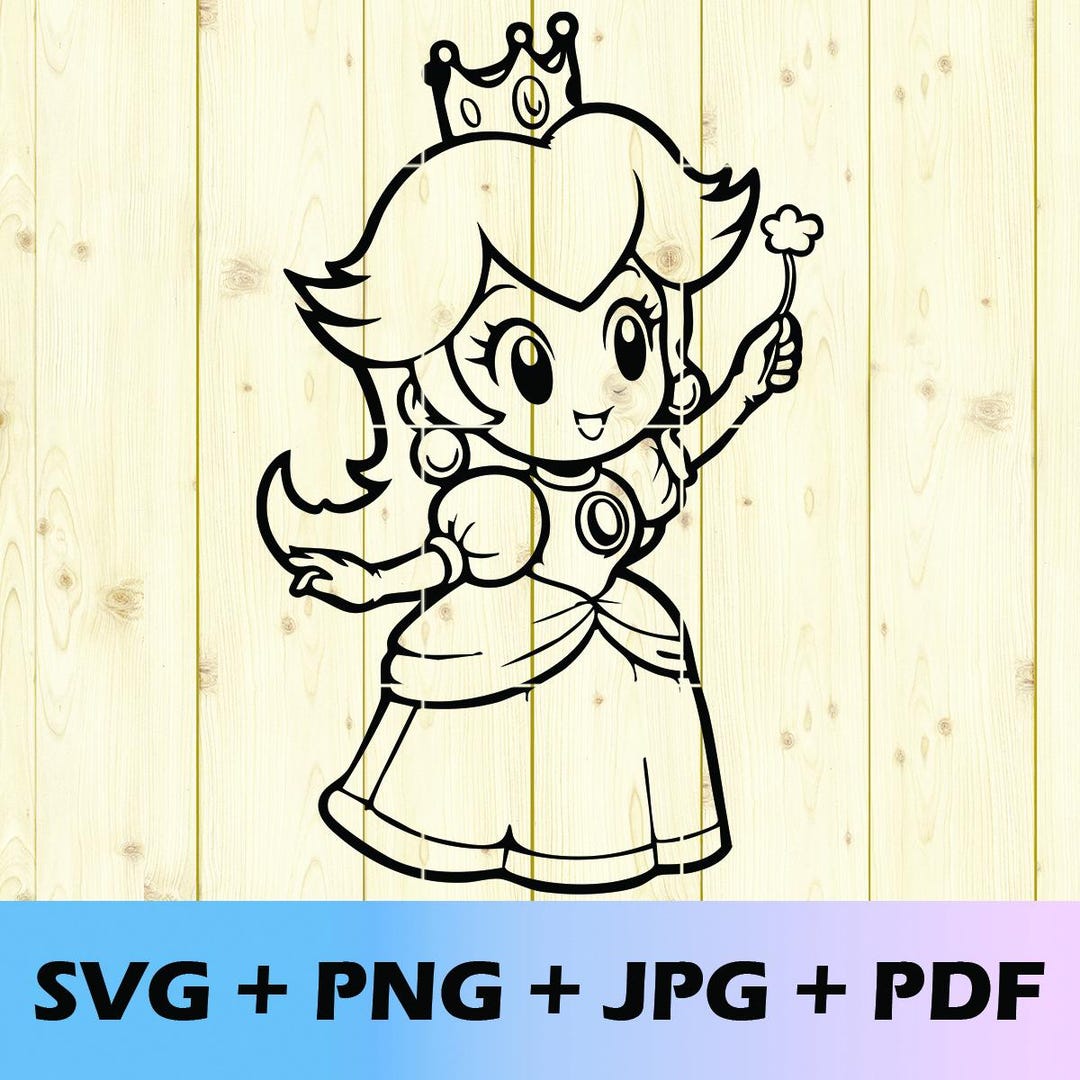Baby Princess Peach Svg / Png / Pdf / Jpg Digital Download Cricut / T ...