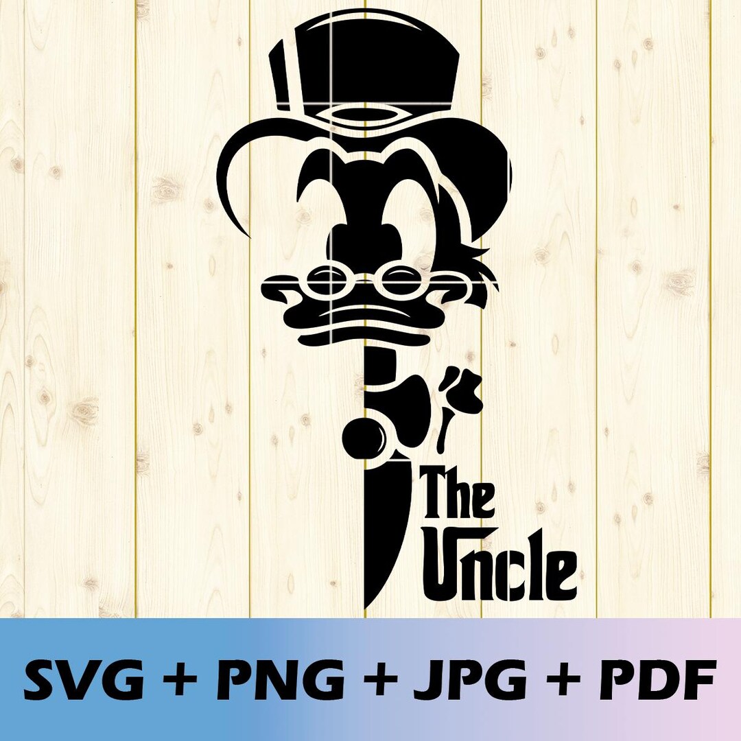 The Uncle scrooge Svg / Png / Pdf / Jpg Digital Download Cricut / T ...