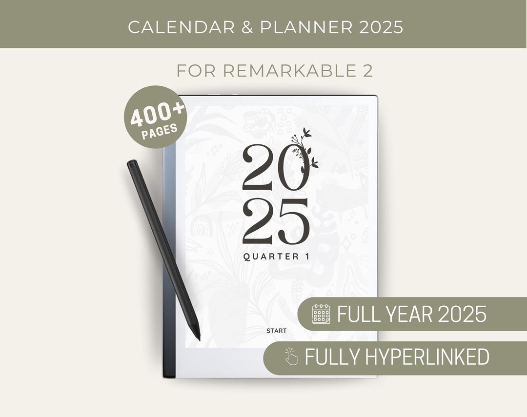 2025 Digital Planner, E-ink Planner, All in One Planner, Hyperlinked ...