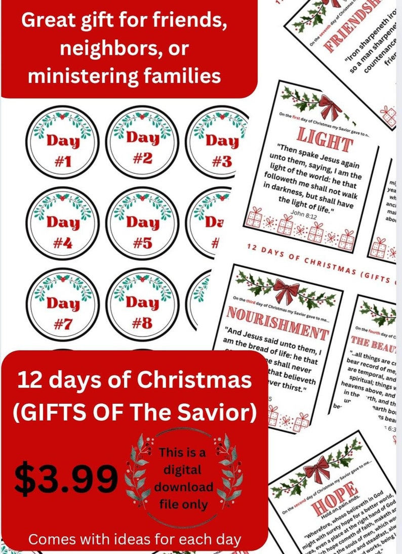 12 Days of Christmas (gifts of the Savior) - Etsy