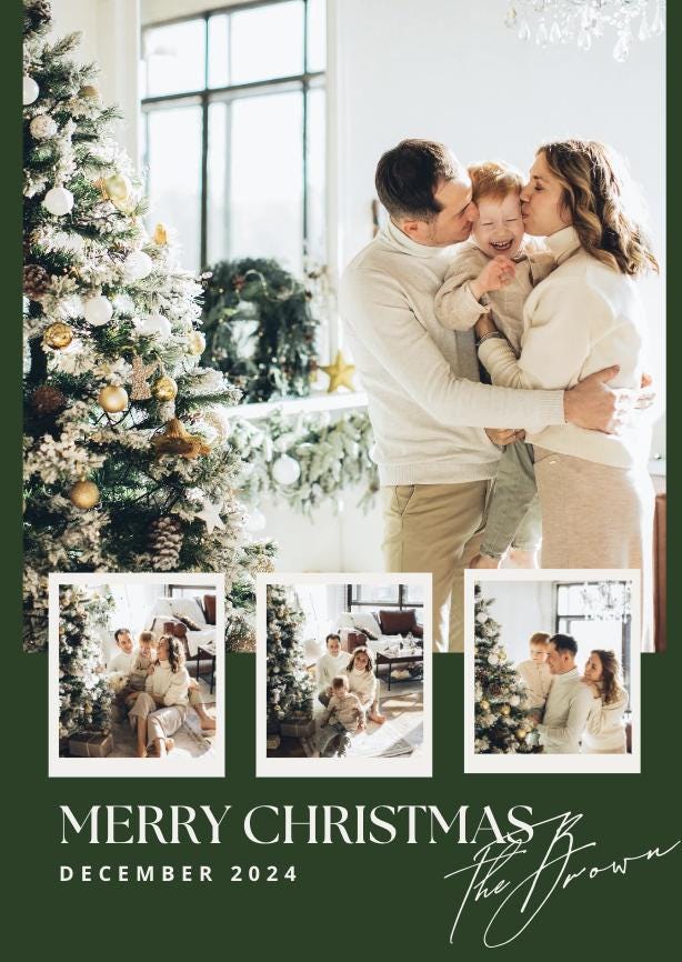 3 Multi Christmas Card Template - Etsy