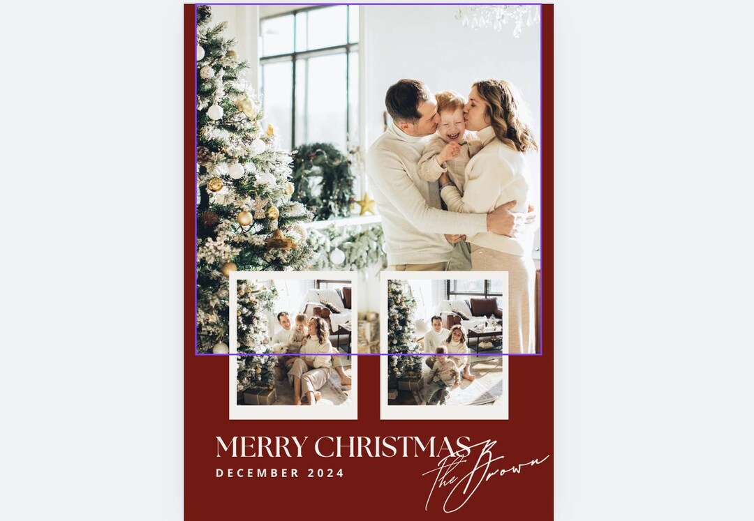 3 Multi Christmas Card Template - Etsy
