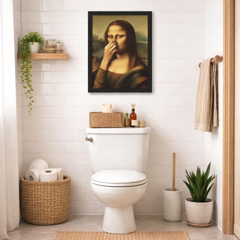 Poster/ Canvas - Trendy Vintage Bathroom Wall Art Funny Toilet Humor ...