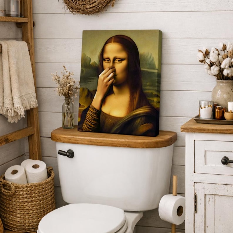 Poster/ Canvas - Trendy Vintage Bathroom Wall Art Funny Toilet Humor ...
