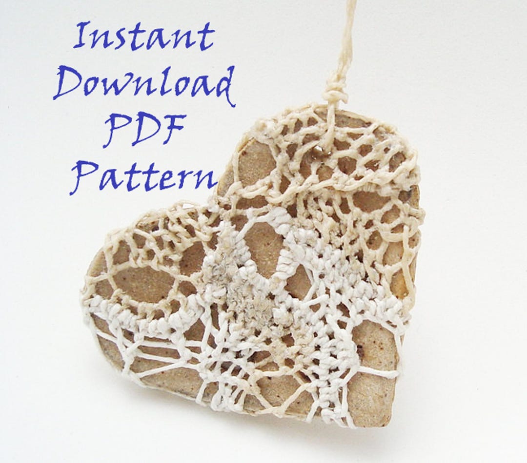 Lacy Heart Necklace Pattern: Textile Weaving DIY (PDF Download) - Etsy