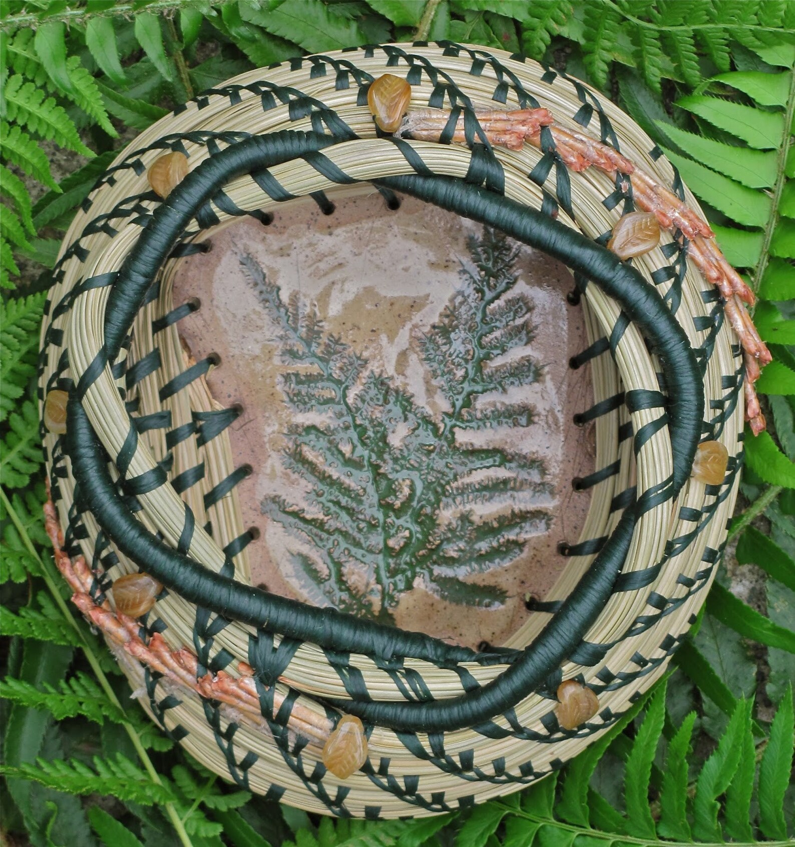 3D Fern Leaf for Pine Needle Basketry, Basket Base, Coiling Start - Etsy