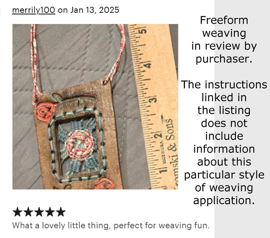 Pottery for Weaving Window Rectangular Loom Style, Choice of Colors ...