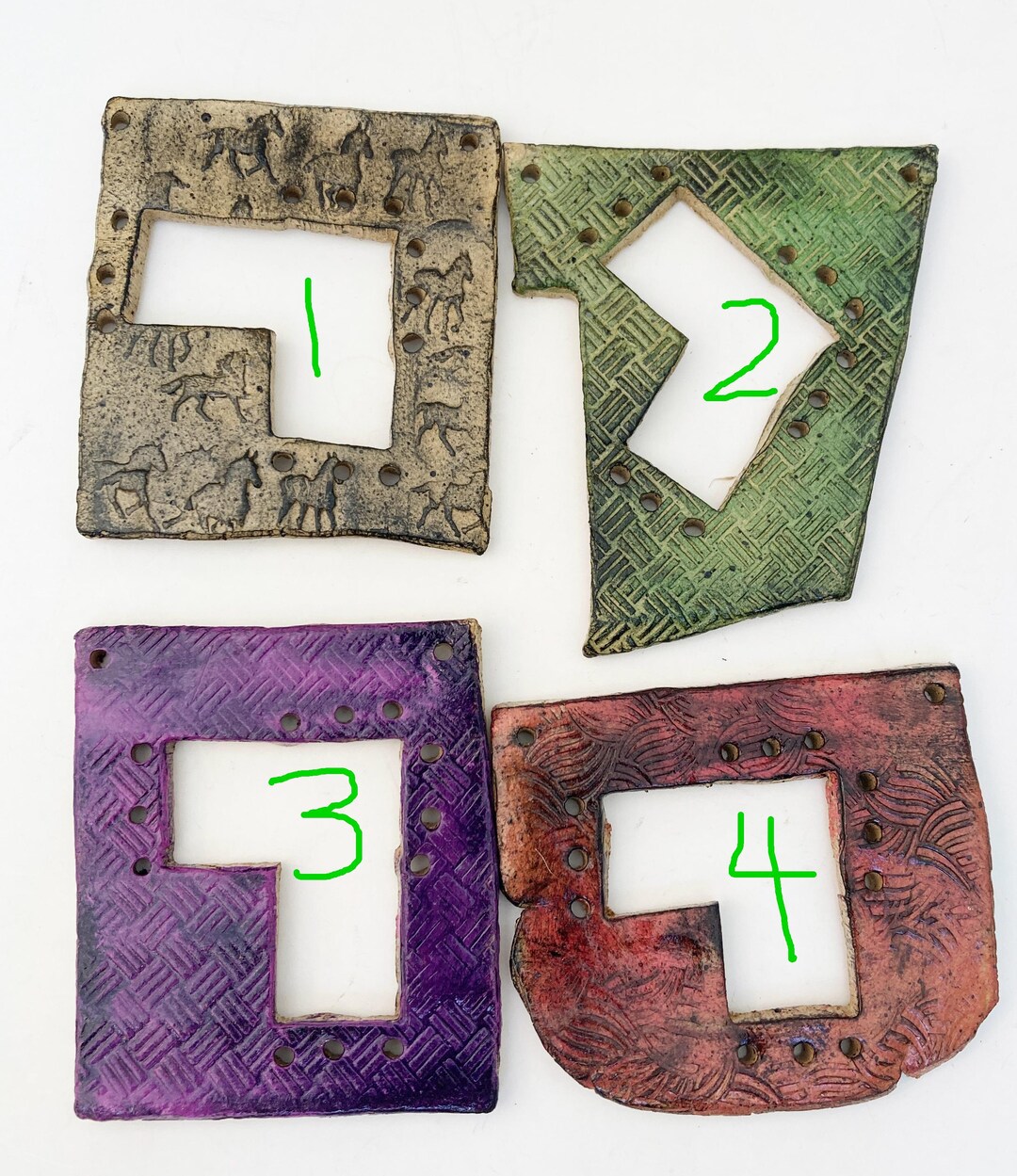 Pottery for Weaving Window Rectangular Loom Style, Choice of Colors ...