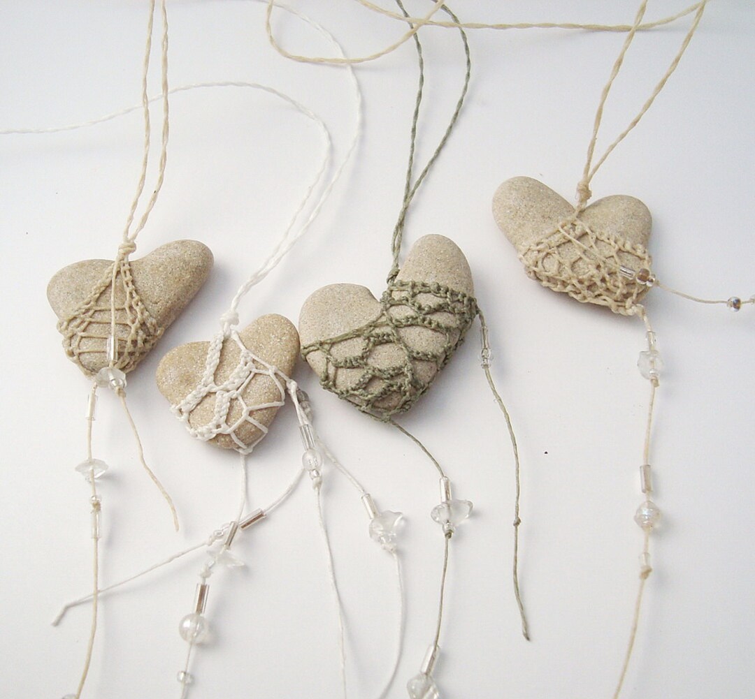 Stone Heart Necklace Pattern: Textile Weaving DIY Jewelry (PDF Download ...