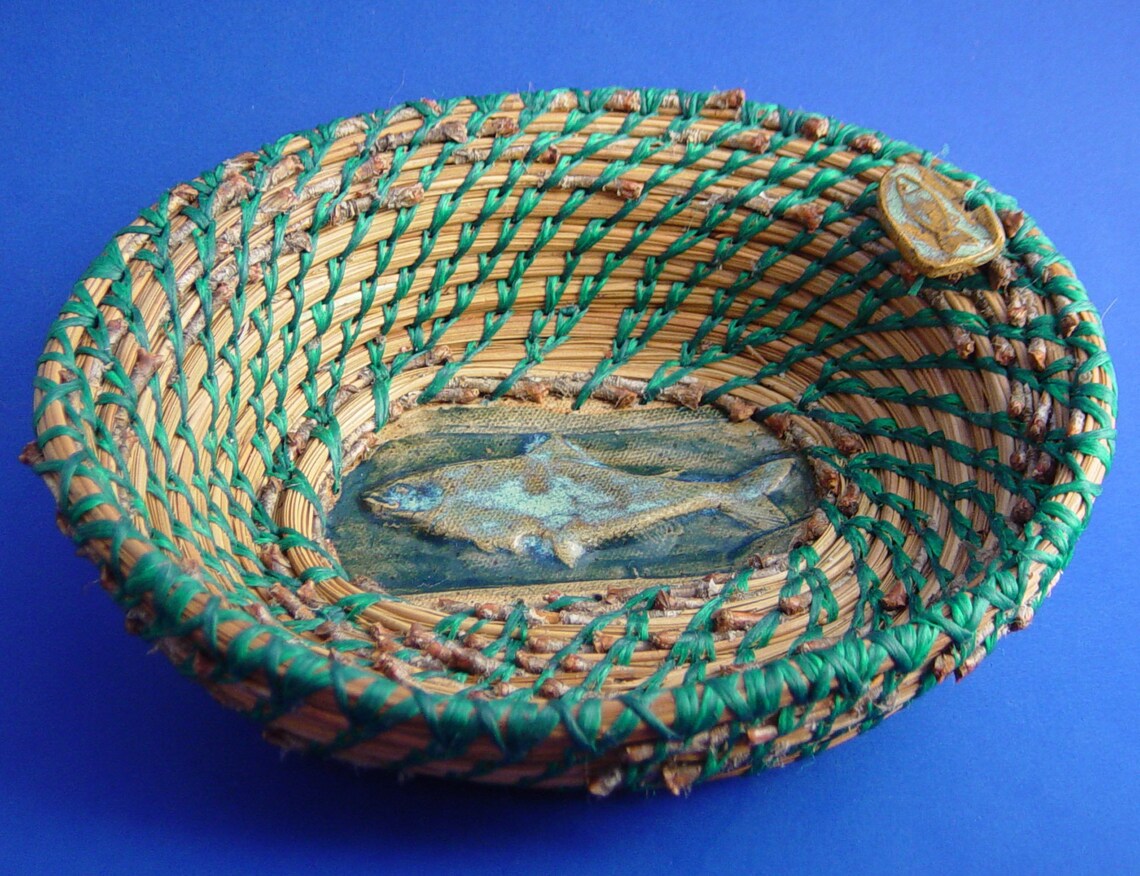 Fish Pottery Basket Start 3D Pine Needle Basketry Coiling - Etsy