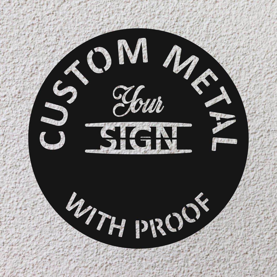 Custom Metal Sign With Logo, Personalized Outdoor Sign, Custom Bar Sign ...