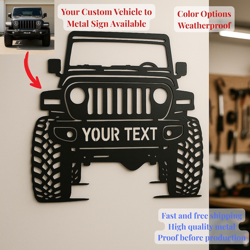 Metal Sign Custom Truck - Etsy