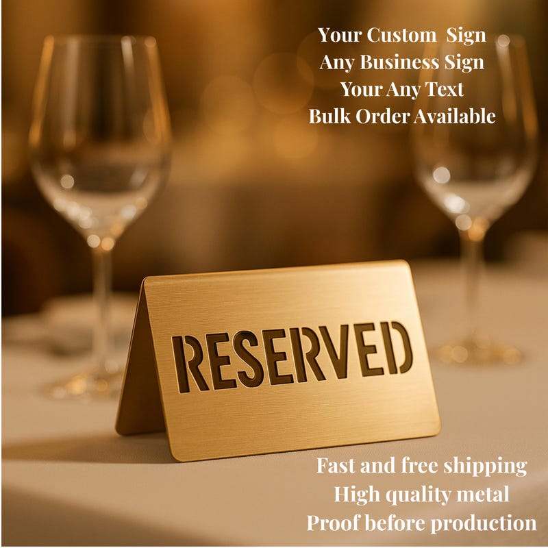 Reserved Table Sign - Etsy