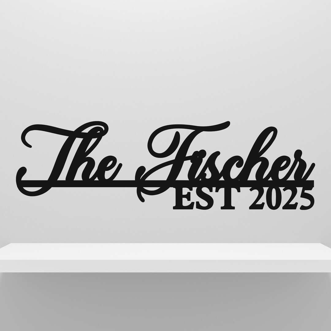Custom Metal Word Your Custom Text Custom Name Script Metal Sign ...
