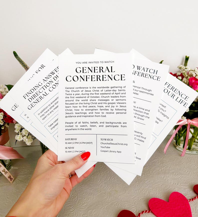 General Conference Handout | LDS | Digital Download | Personal Study ...