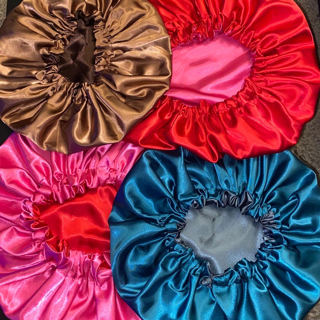 Reversible Satin Bonnet: Frizz Control Sleep Cap - Etsy