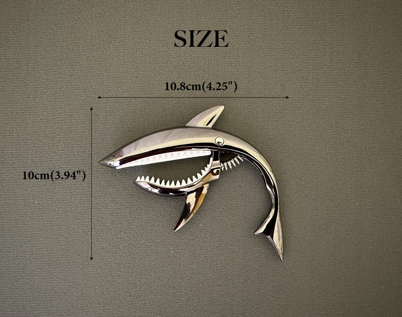 Personalized Shark Guitar Capo: Stainless Steel, Custom Engraving - Etsy
