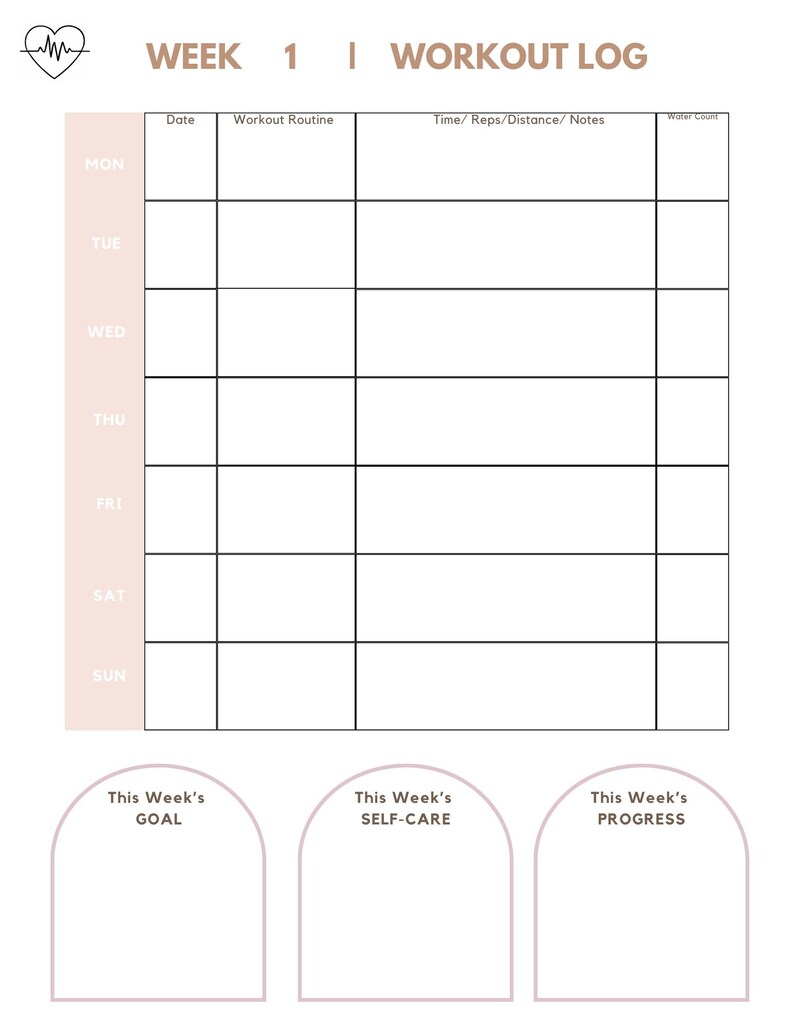 Digital Health and Fitness Journal | Fitness Journal | Workout Tracker ...