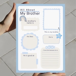 All About My Family Activity Printable Worksheet for Kids Digital ...